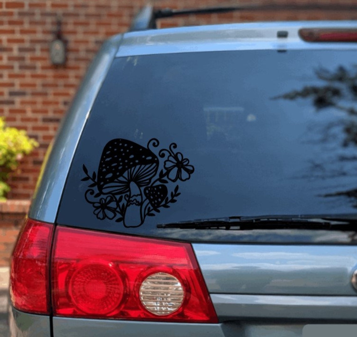 Vinyl Mushroom Decal for Water Bottle Mushroom Sticker Cup Sticker ...