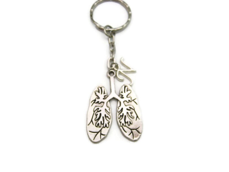 Human Lungs Keychain Personalized Science Keychain Initial - Etsy