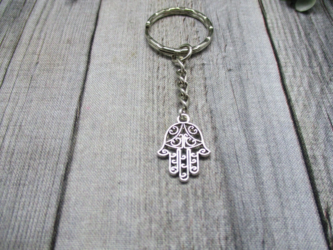 Hamsa Keychain Hamsa Hand Keychain - Etsy