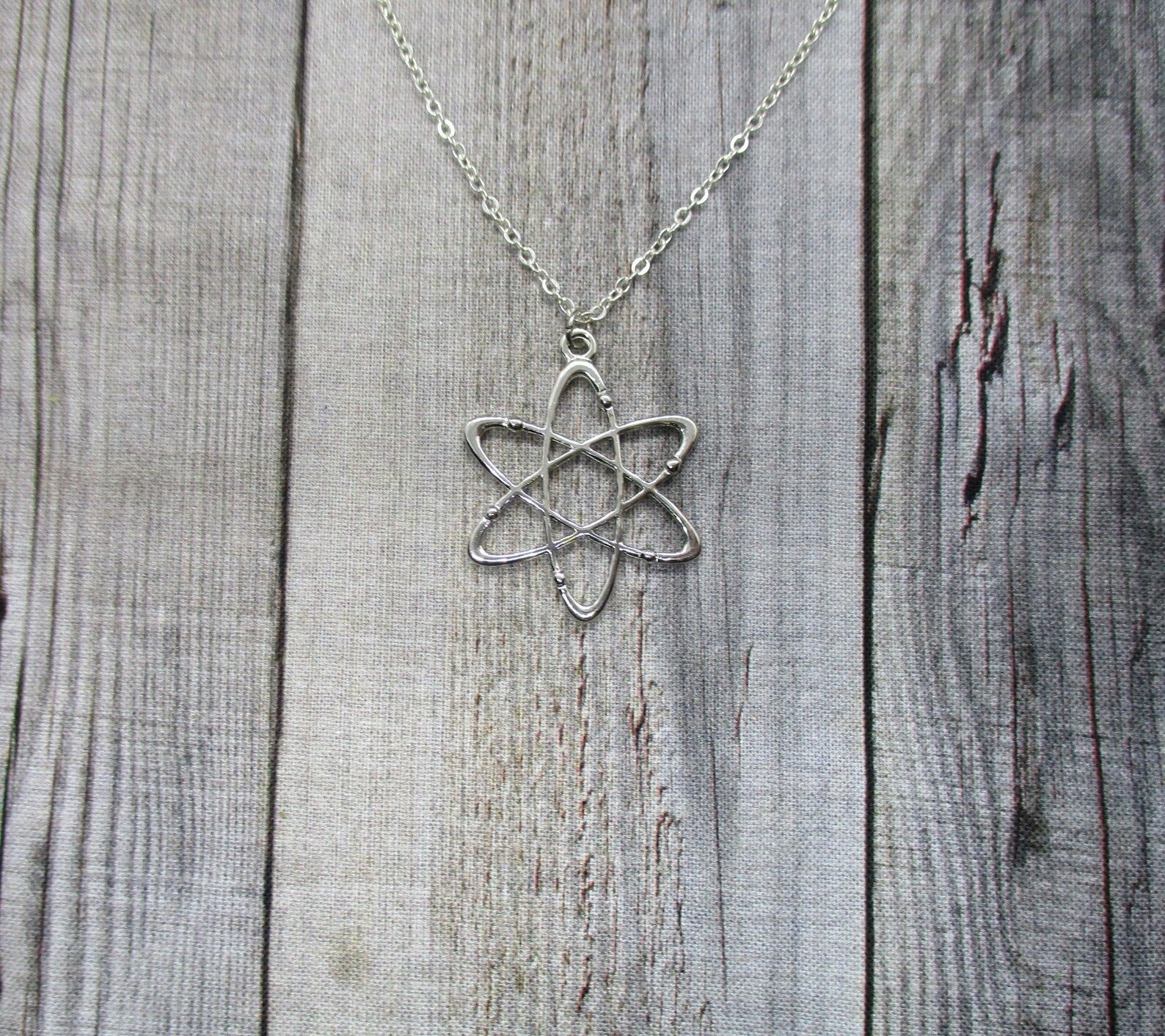 Atom Necklace Science Necklace STEM Necklace Physics Necklace - Etsy