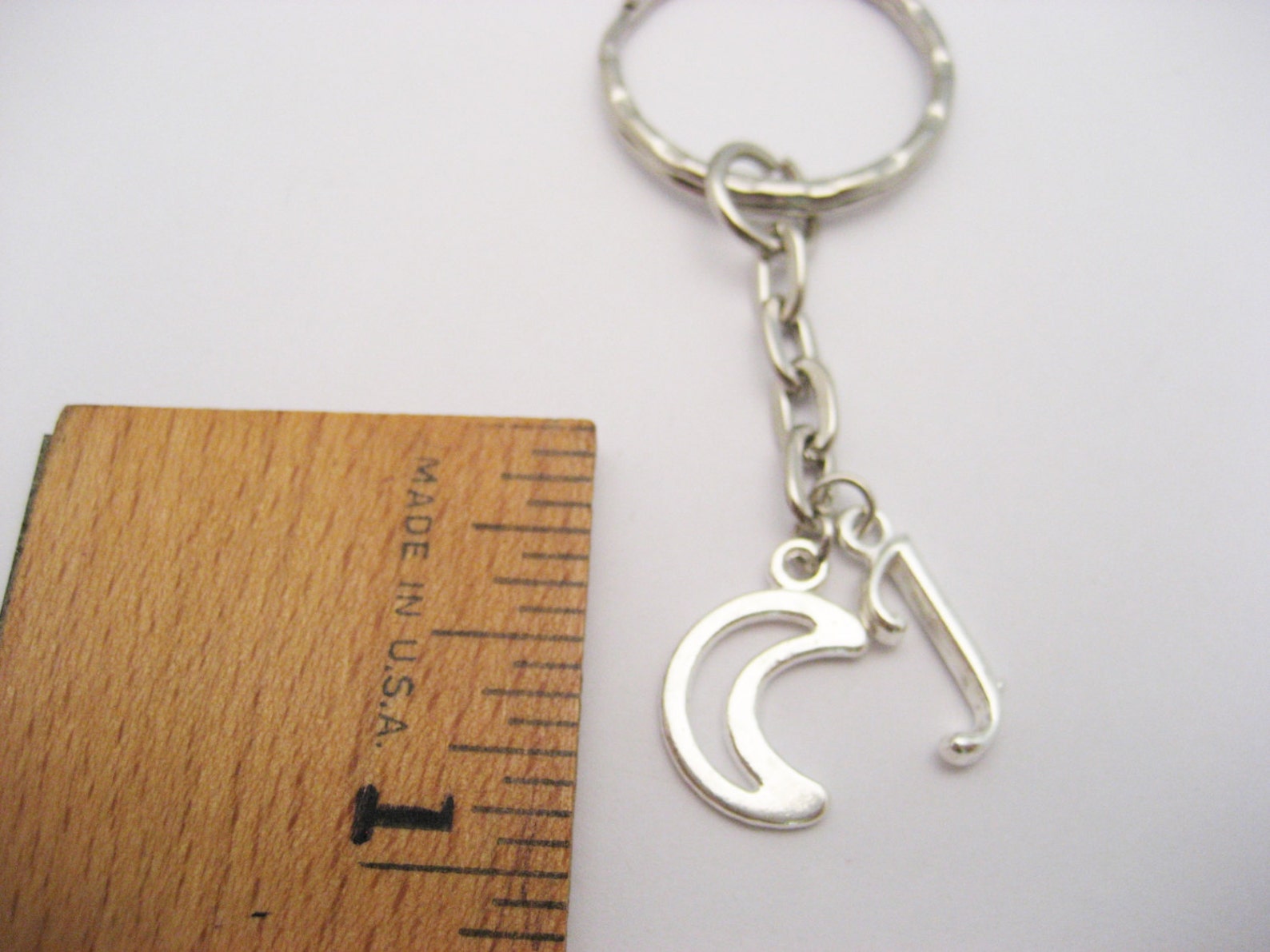 Personalized Moon Keychain, Initial Charm, Space Keychain - Etsy