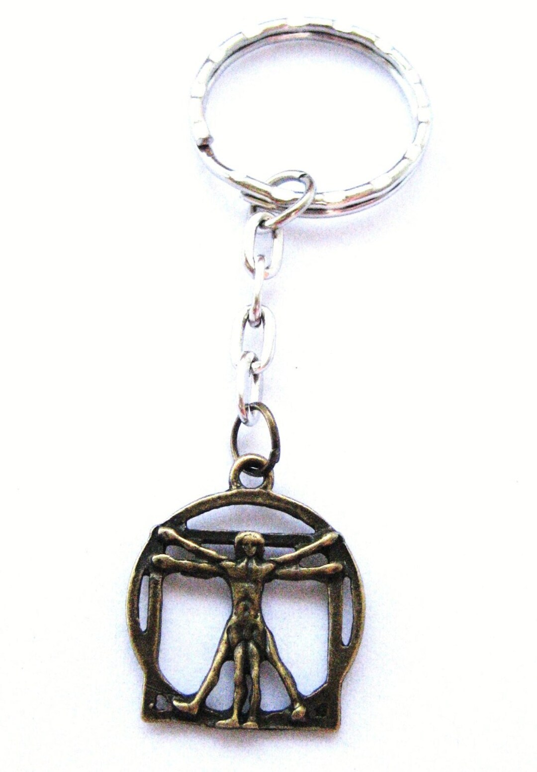 Vitruvian Man Keychain Universal Man Key Ring Da Vinci Accessories Art ...