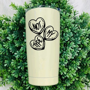 Not My Type Candy Heart Vinyl Decal for Bumper Sticker, Laptop, Tumbler ...