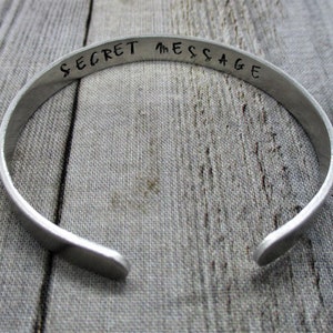 Secret Message Bracelet Hand Stamped Bracelet Hidden Message Jewelry ...