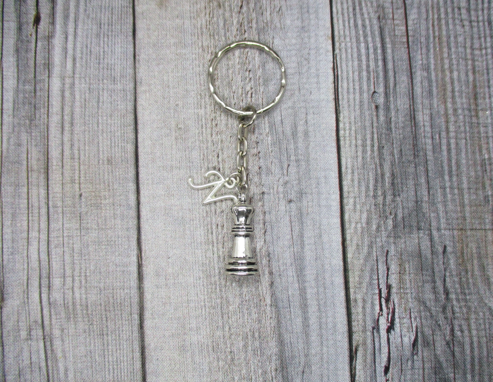 Queen Keychain Chess Piece Keychain Initial Chess Keychain - Etsy UK