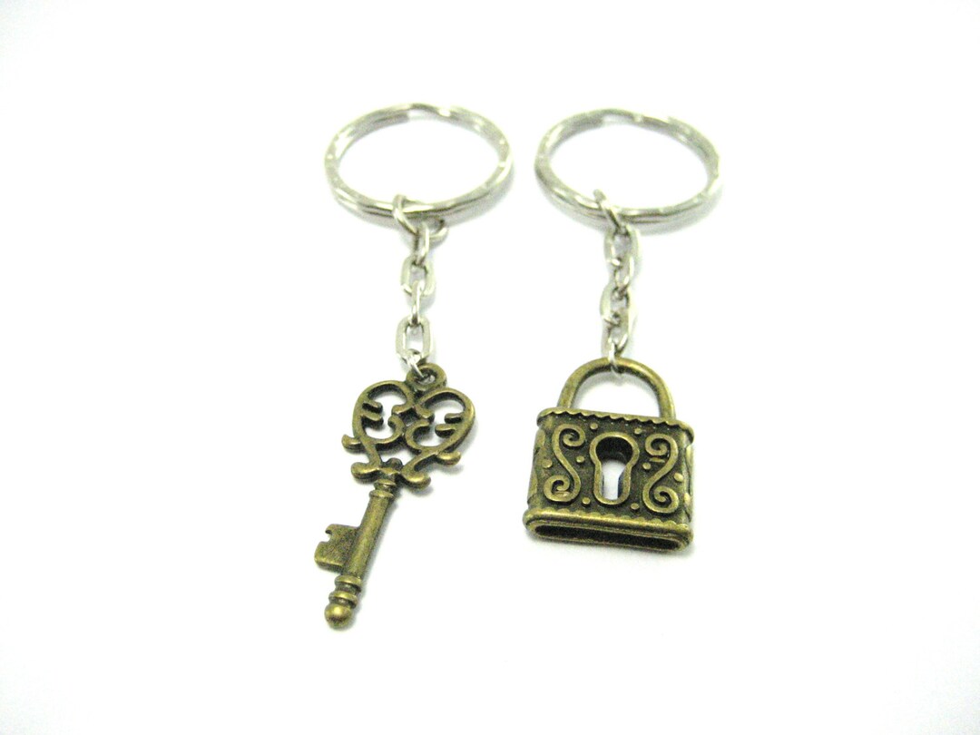Lock and Key Keychain Set Mother Daughter/ Best Friends / His and Hers ...