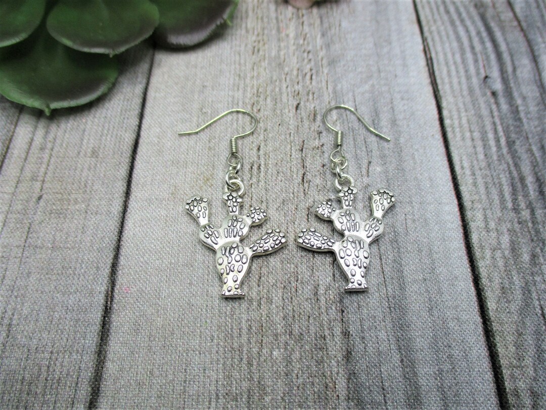 Cactus Earrings Plant Earrings Cacti Earring Cactus Jewelry Garden ...