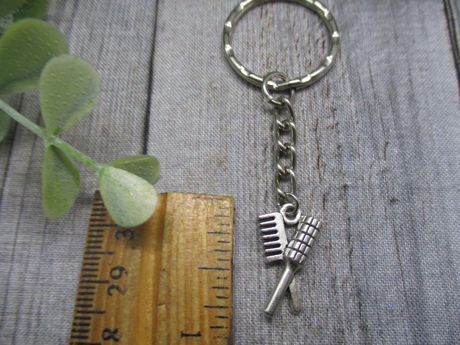 Hairbrush Keychain Brush and Comb Keychain Hairdressers | Etsy