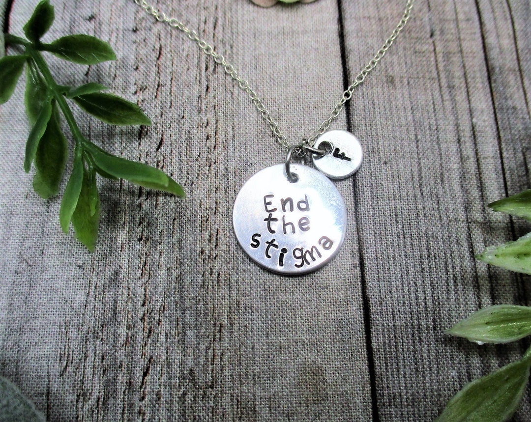 End the Stigma Necklace Personalized Gifts Letter Initial Mental Health ...