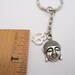 Buddha Keychain Initial Keychain Personalized Zen Keychain Customized ...