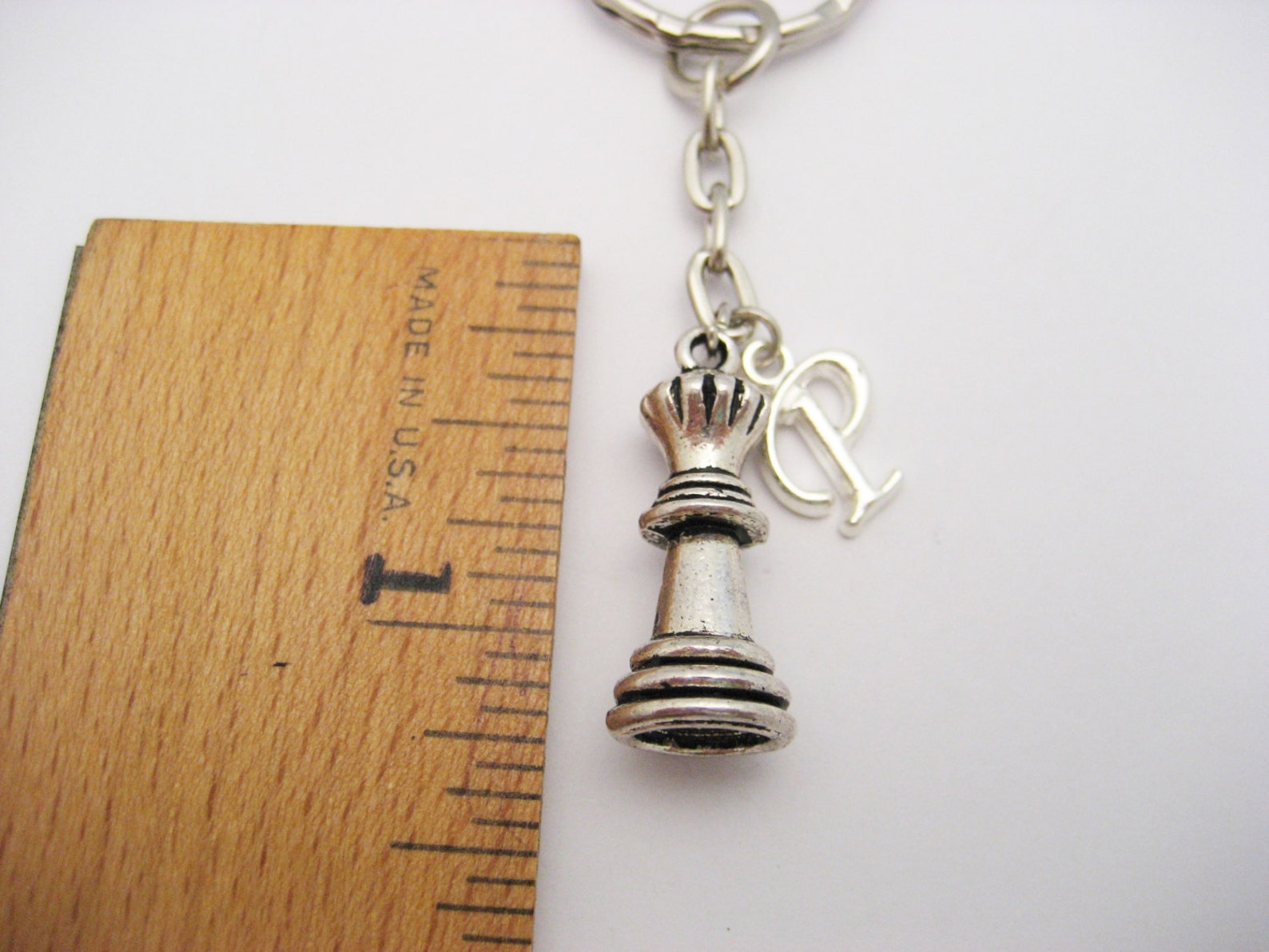 Queen Keychain Chess Piece Keychain Initial Chess Keychain | Etsy UK