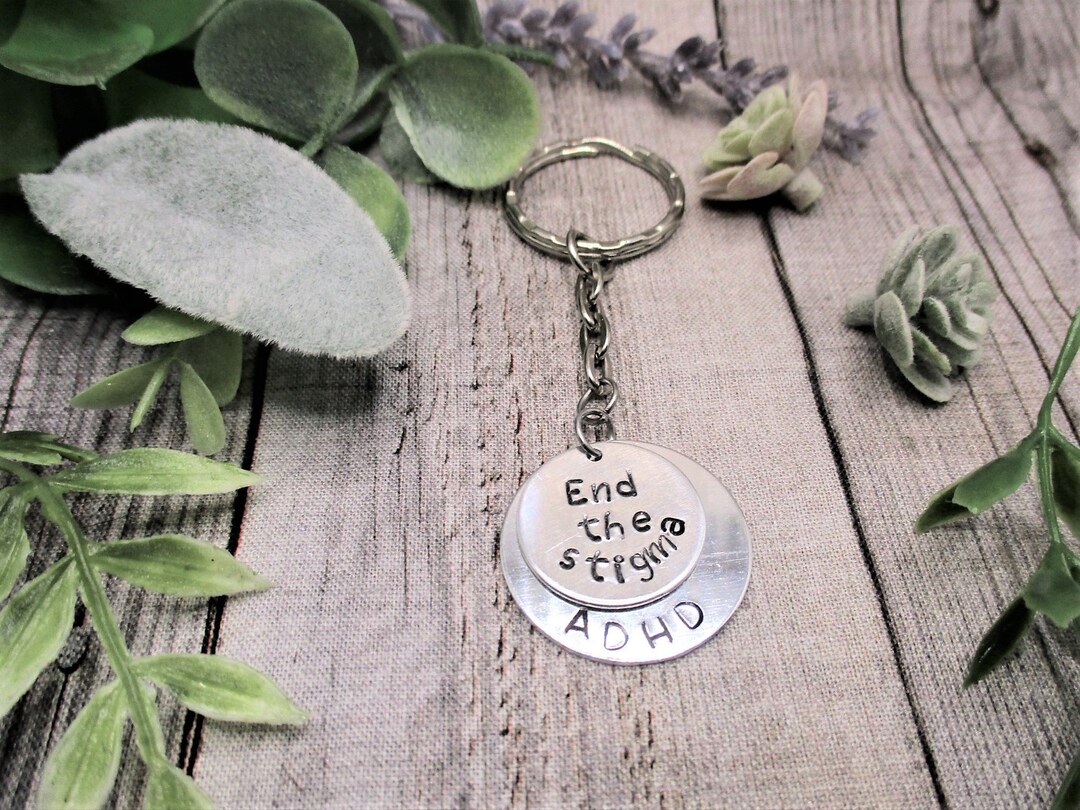End the Stigma Keychain ADHD Keychain Mental Health Awareness Hand ...