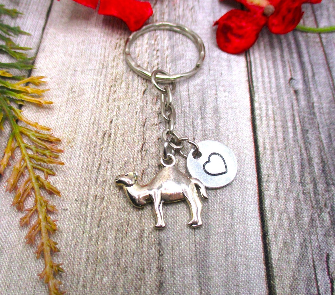Camel Keychain Zoo Keychain Personalized Keychain Inital Keychain ...