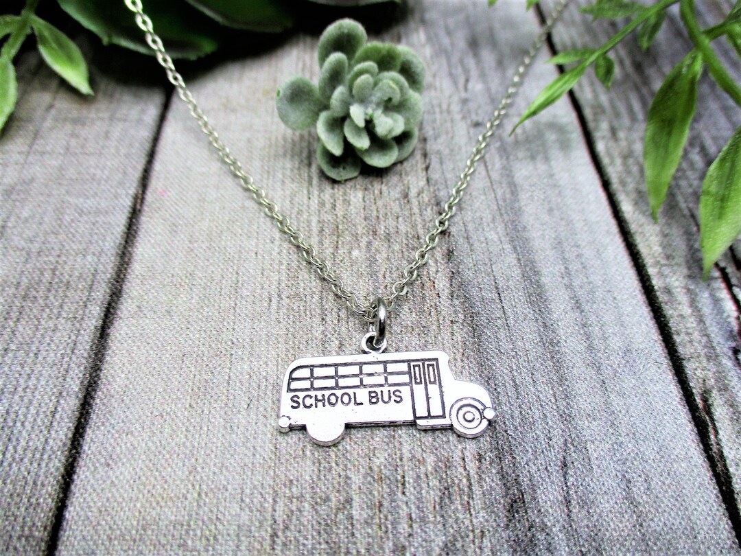 School Bus Necklace Back to School Necklace Gifts for Her School Bus ...