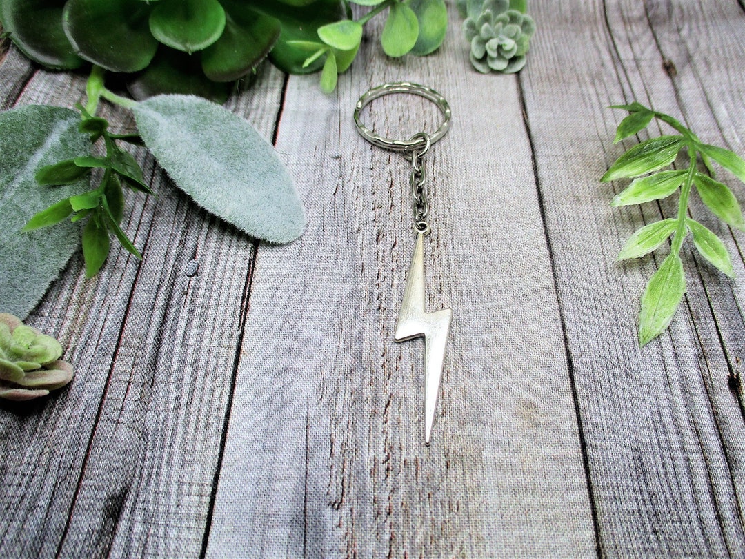 Large Lightning Bolt Keychain Gifts for Her / Him Lightning Keychain - Etsy