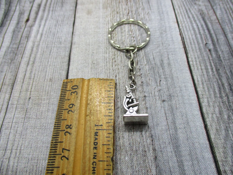 Microscope Keychain Science Keychain STEM Keychain Biology Keychain - Etsy