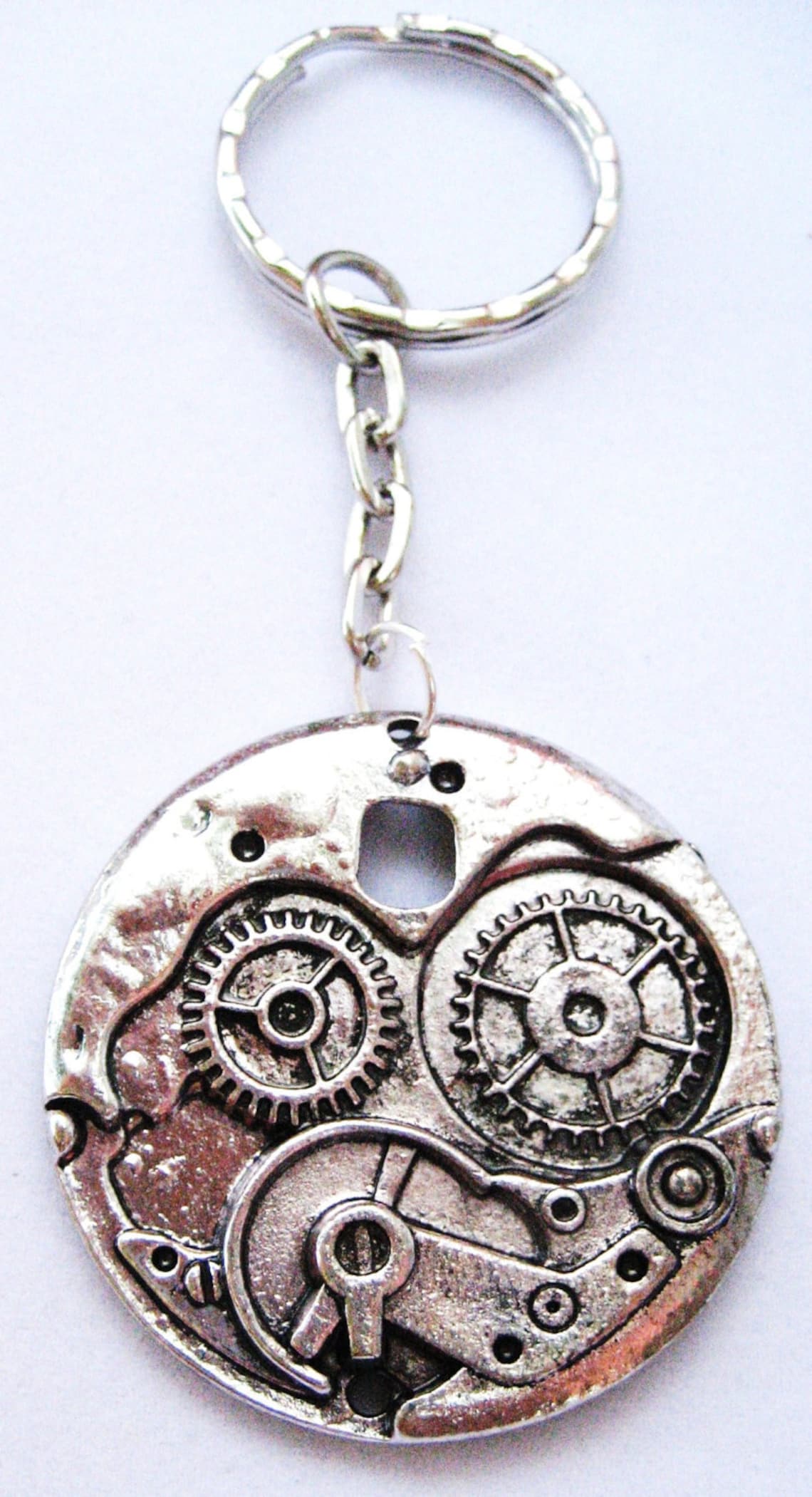 Gear Keychain Clock Keychain Cog Keychain Watch Face Keychain | Etsy