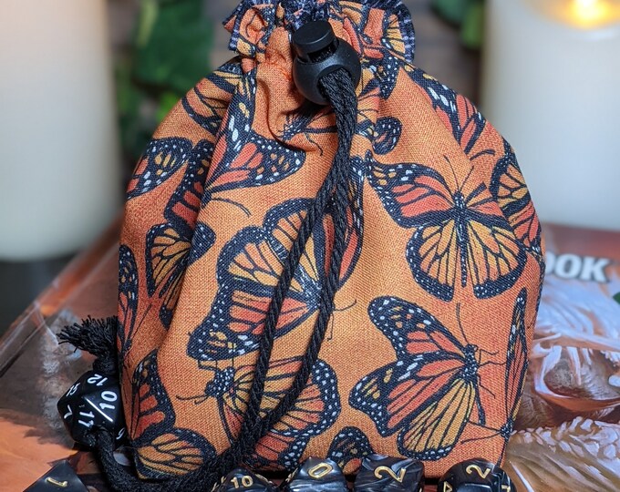 Monarch Butterfly Dnd Dungeons and Dragons Dice Bag - Etsy