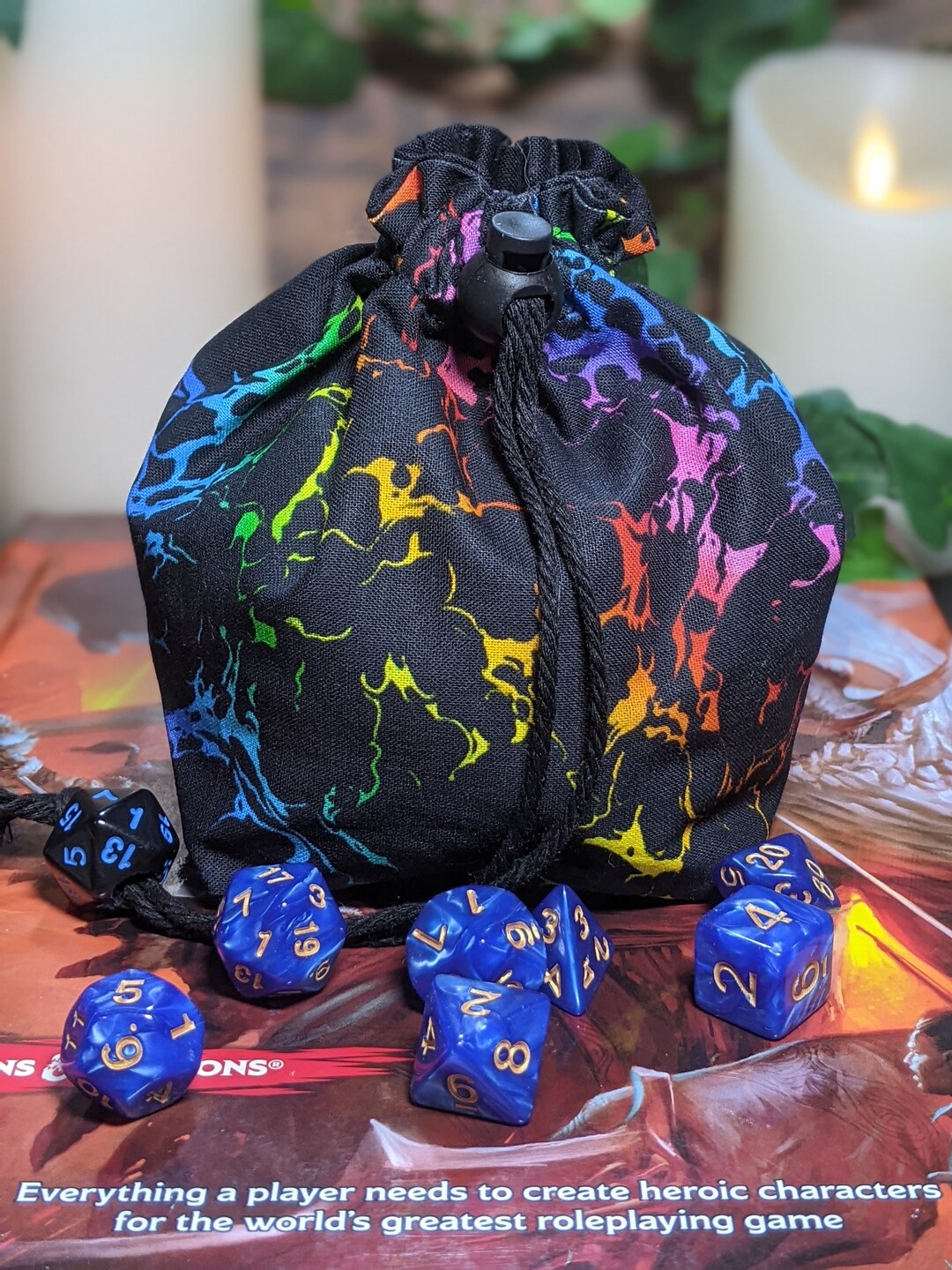 Prismatic Spray black Dnd Dungeons and Dragons Dice Bag - Etsy