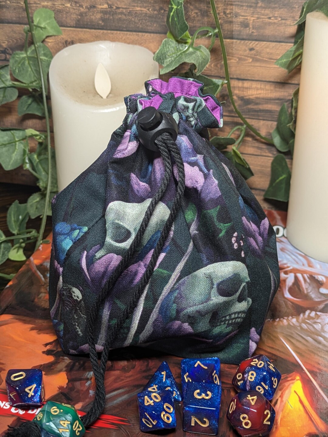 Deathly Bloom Dnd Dungeons and Dragons Dice Bag - Etsy