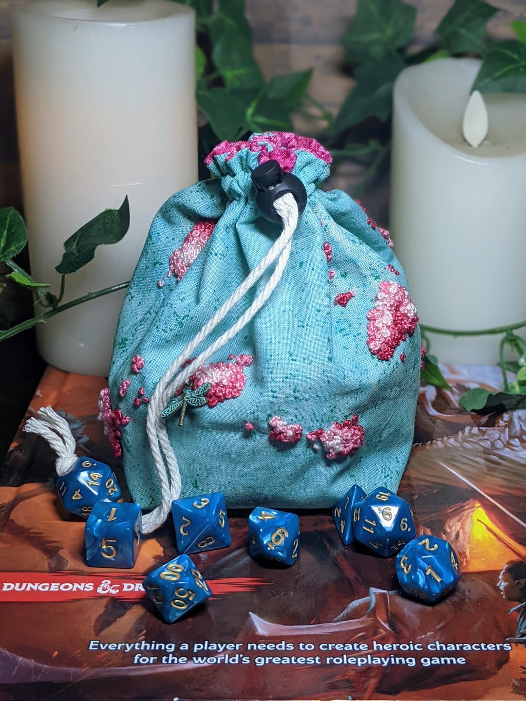 Dead People Tea: CR Caduceus Clay Inspired Embroidered Dice Bag - Etsy