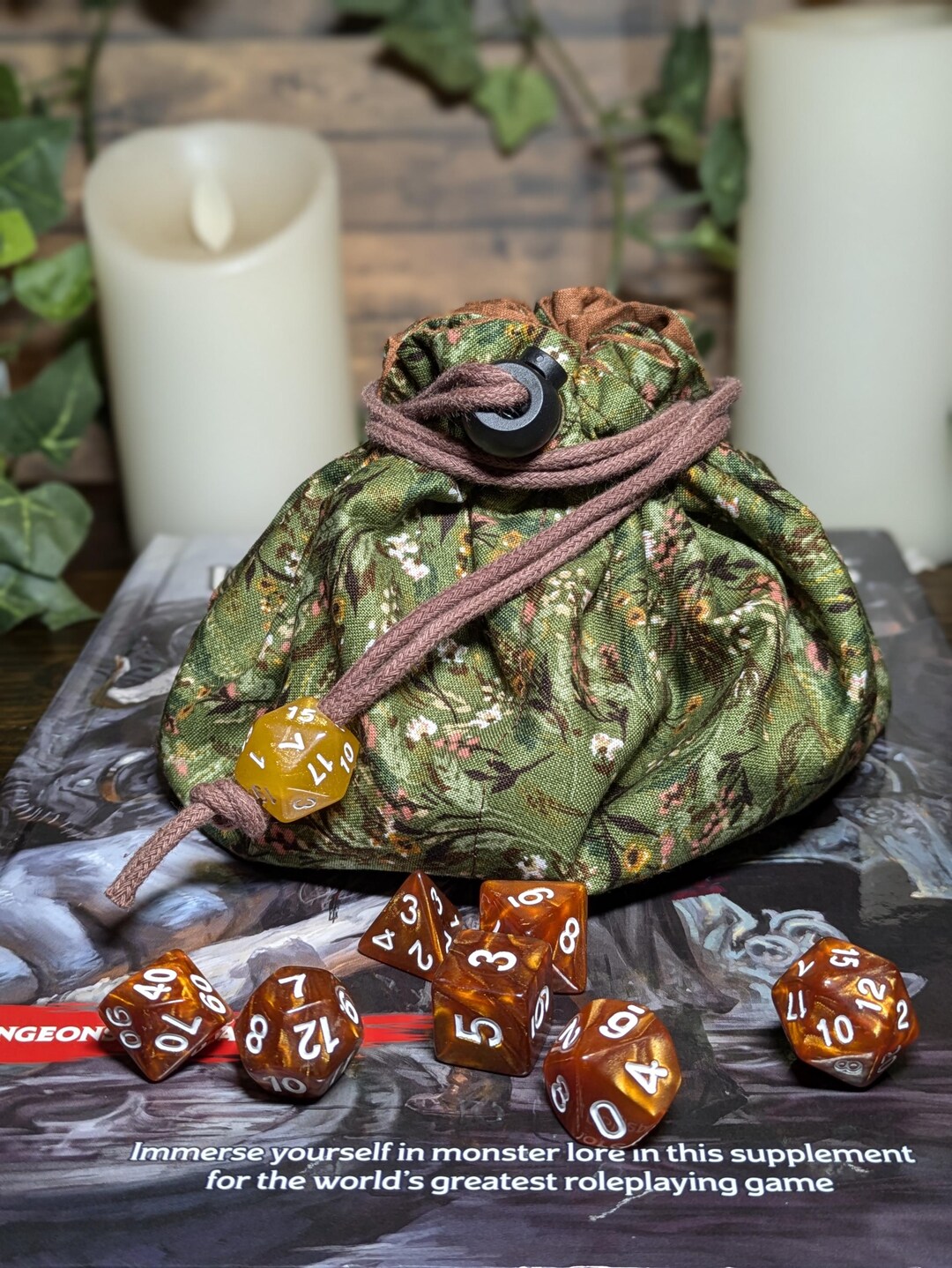 Druid Segmented / Pocket Dnd Dungeons and Dragons Dice Bag - Etsy