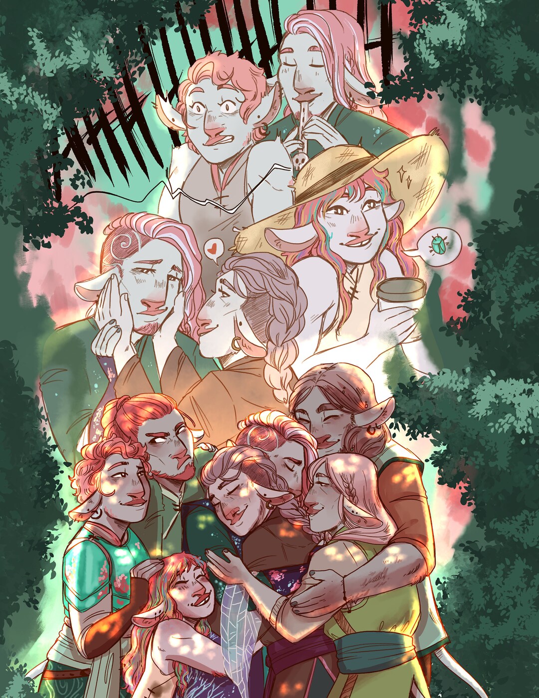 Clay Family Hug: CR M9 Inspired Print - Etsy