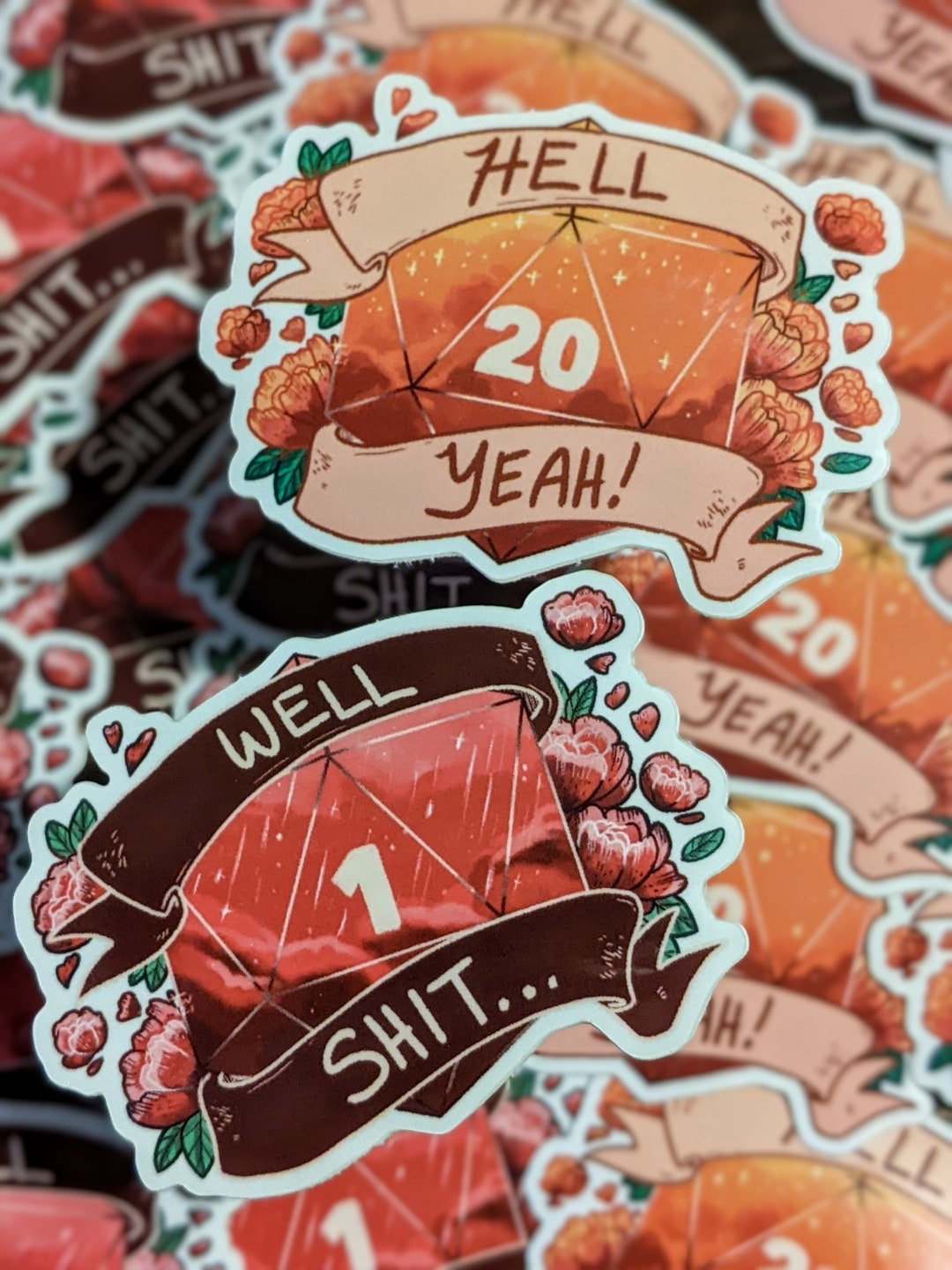 Dnd Well Shit.../hell Yeah! Stickers - Etsy