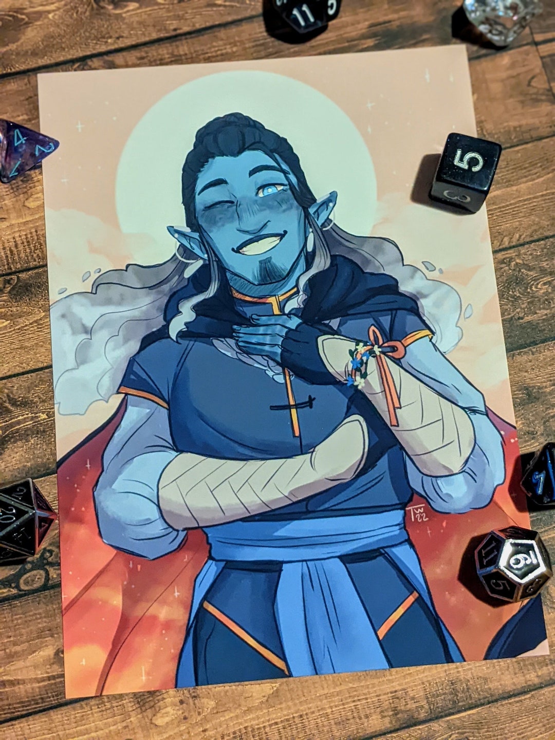 Blue Bard - CR Dorian Inspired Print - Etsy
