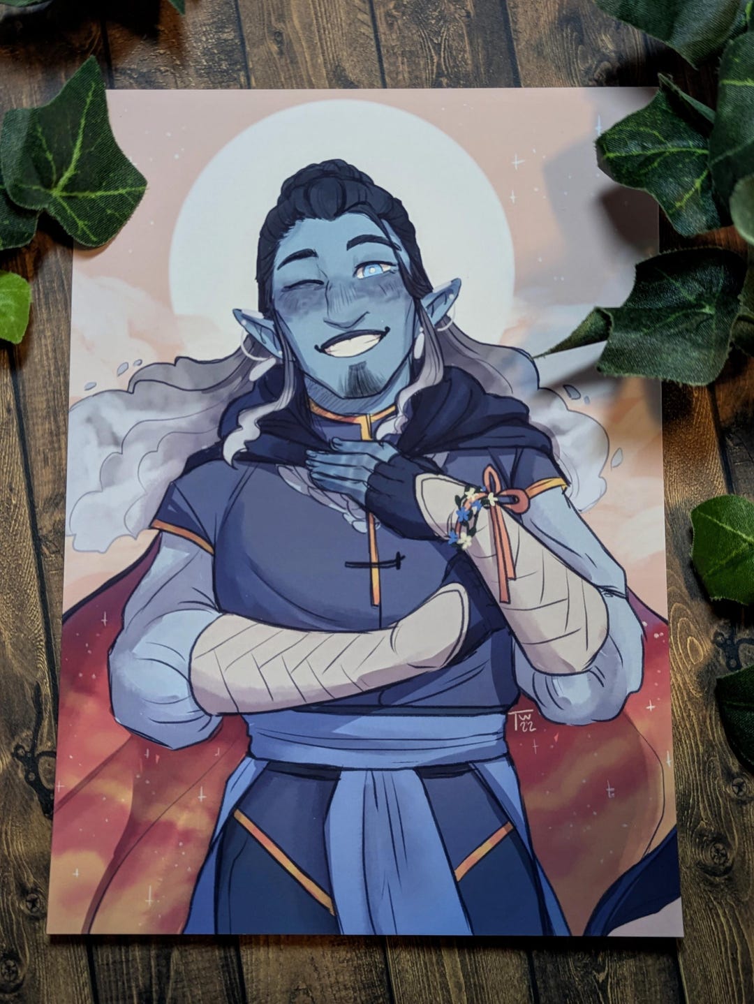 Blue Bard - CR Dorian Storm Inspired Print 5x7 - Etsy