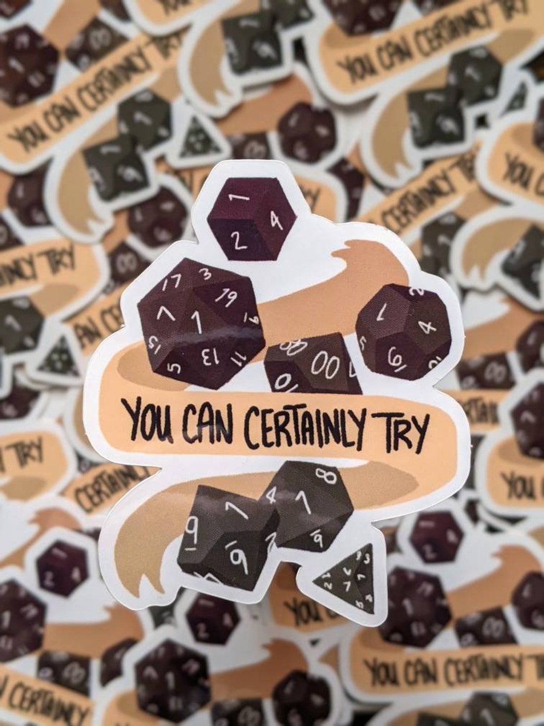 Dnd You Can Certainly Try Vinyl Sticker Etsy