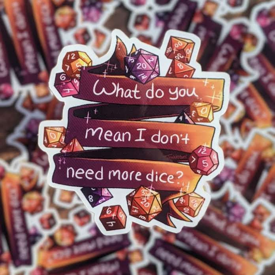 Dnd Dice Vinyl Sticker - Etsy