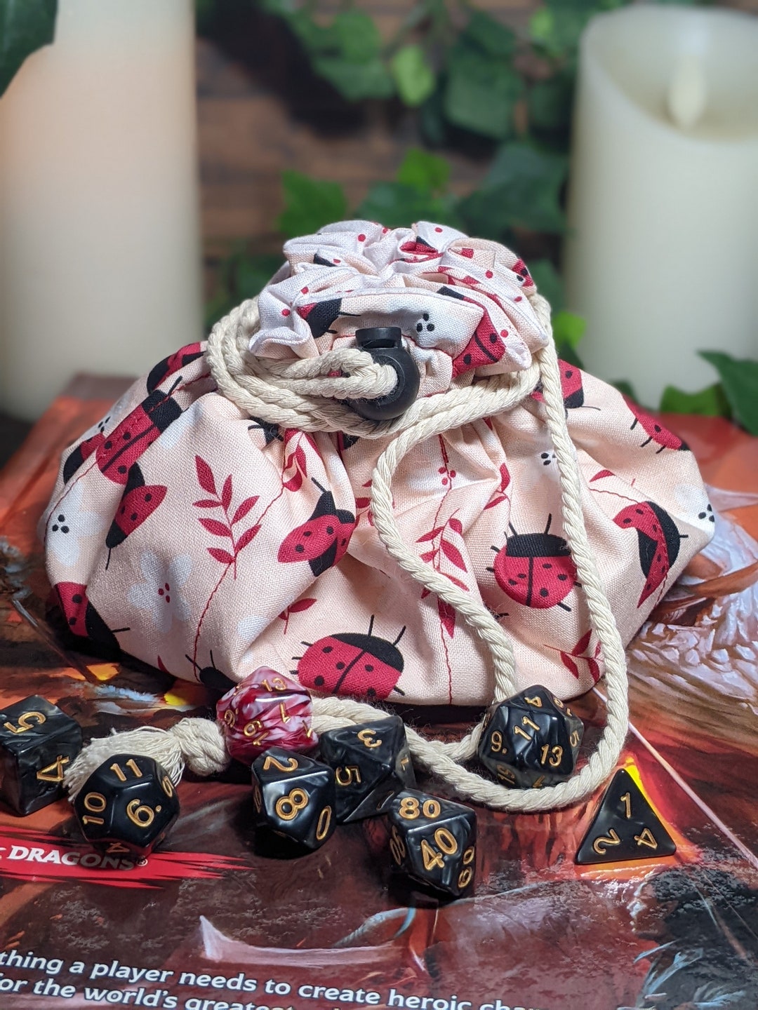 Lucky Ladybug - Segmented / Pocket Dnd Dice Bag - Etsy