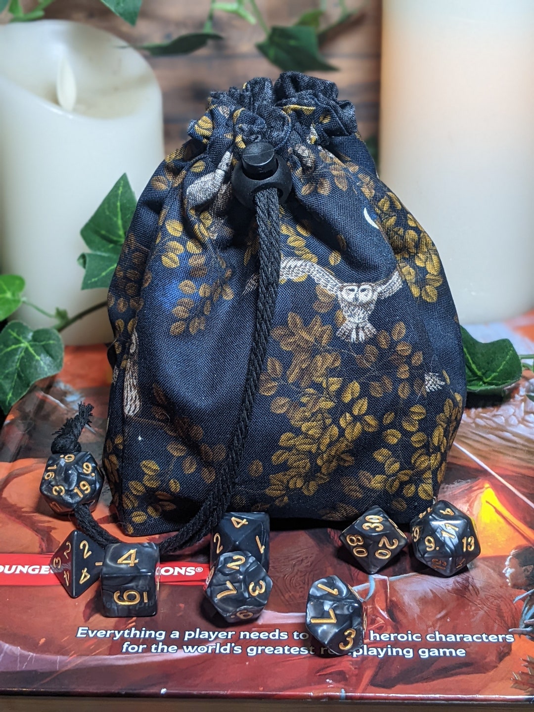 Night Owl | Dnd Dungeons and Dragons Dice Bag - Etsy