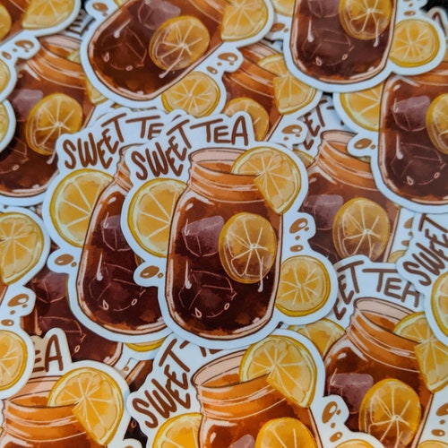 Green Tea Vinyl Sticker - Etsy