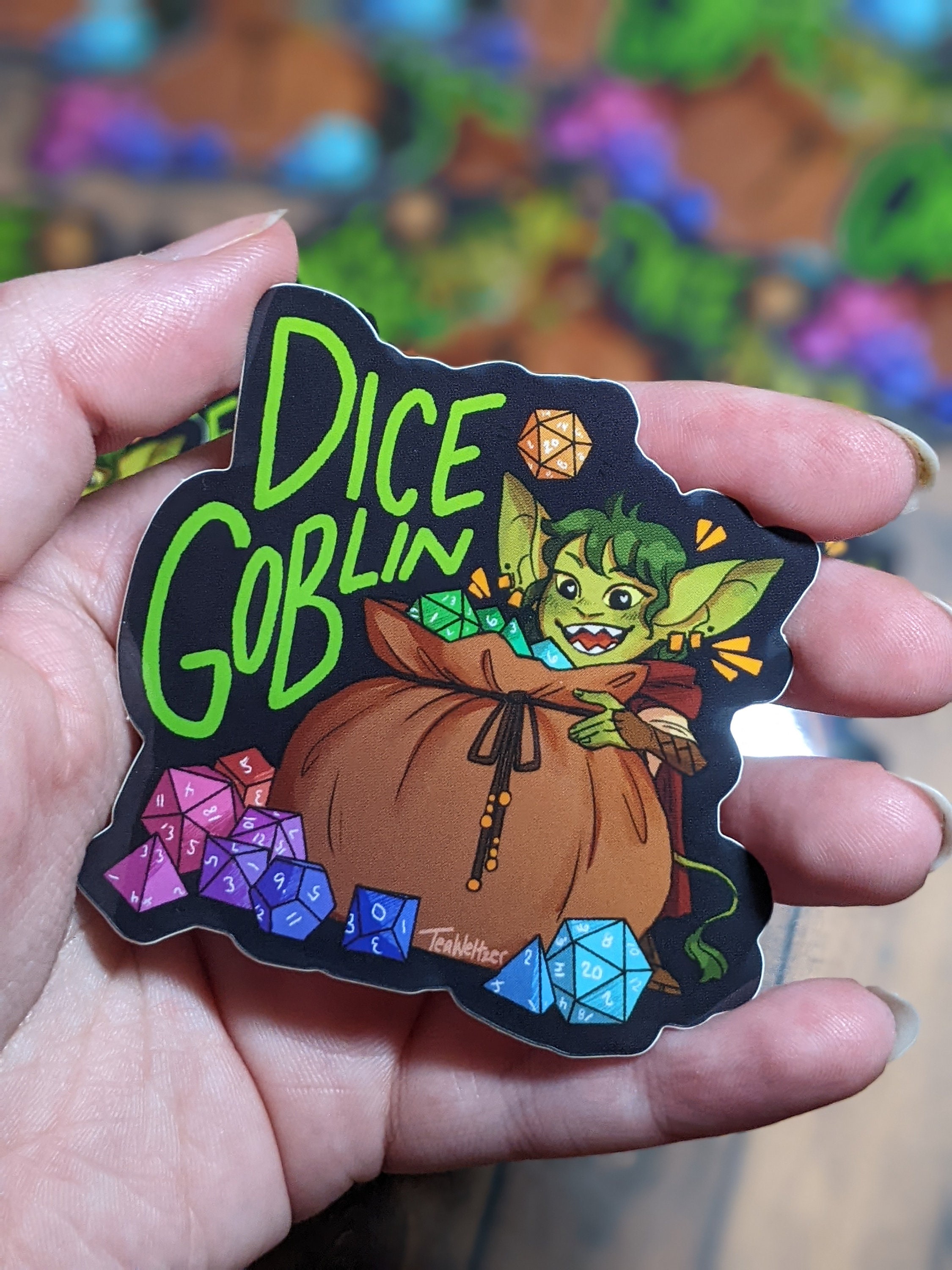 Dice Goblin - Dnd/ttrpg Vinyl Sticker - Etsy