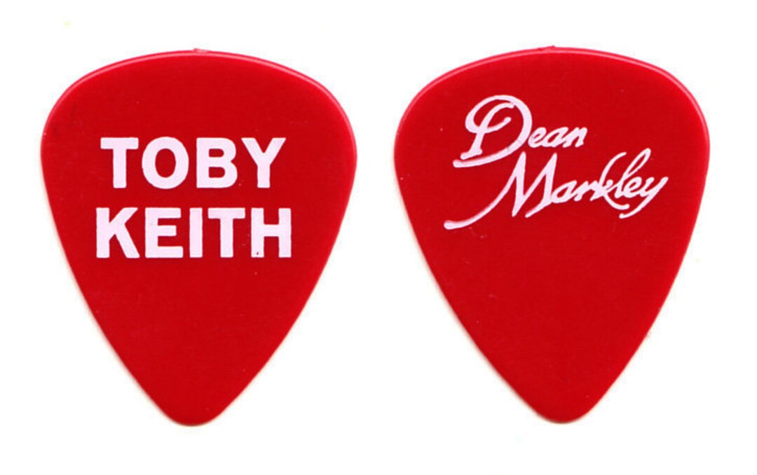 Vintage Toby Keith Signature Red Dean Markley Guitar Pick Early 1990s ...