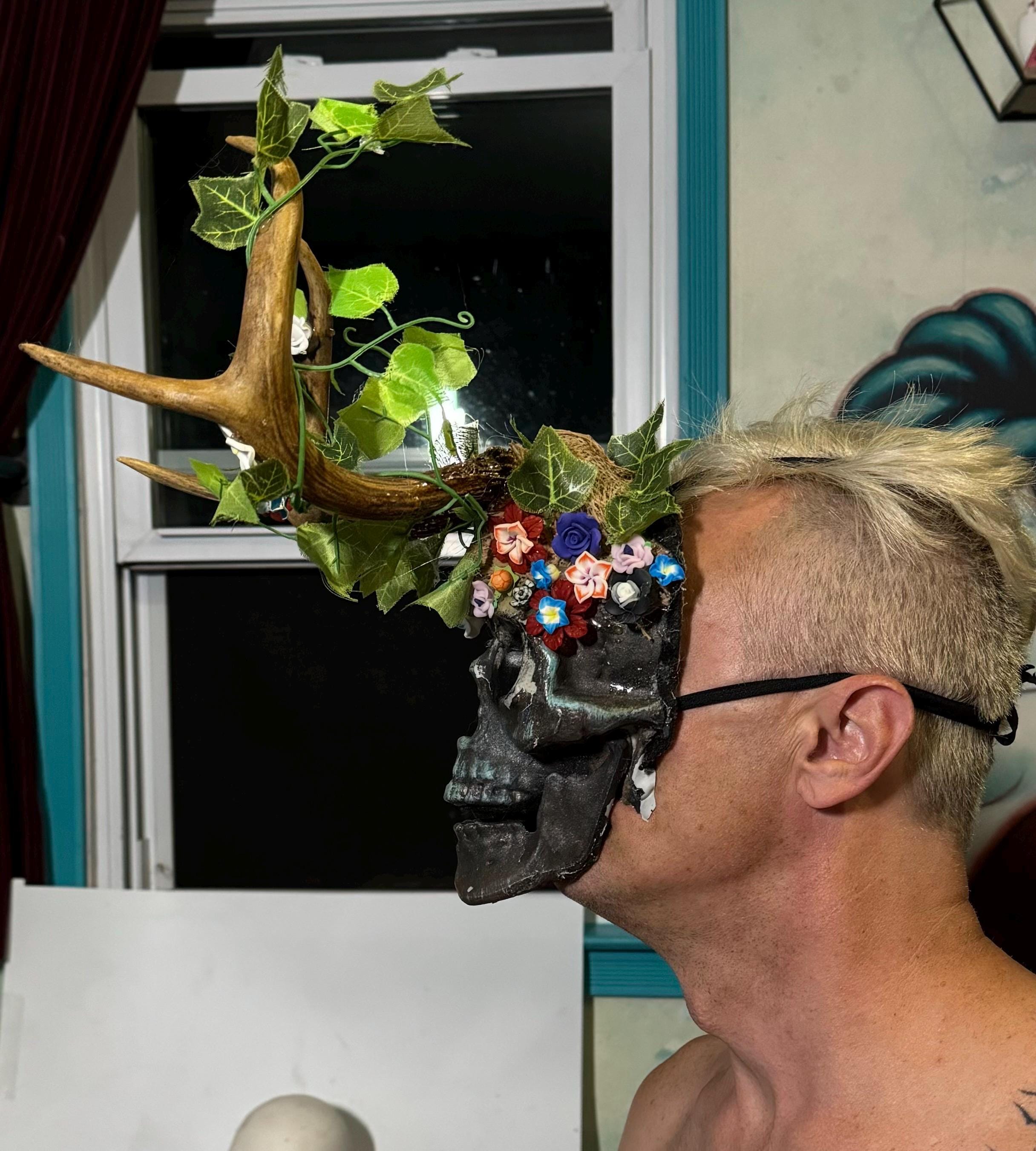 MIDSOMMAR Inspired Wearable Facemask With Antlers - Etsy