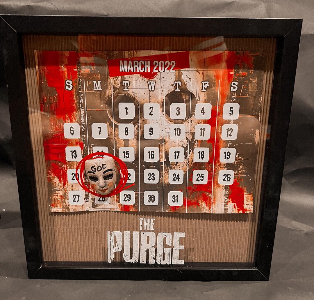 The Purge Custom-made Shadowbox With Mini-mask - Etsy