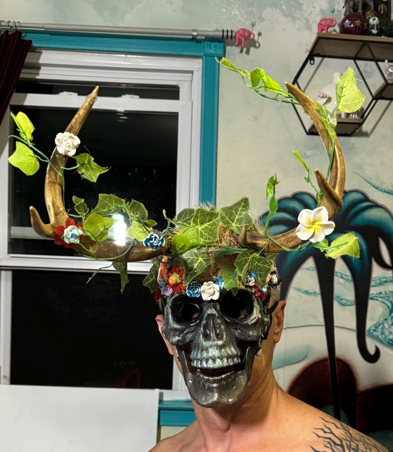 MIDSOMMAR Inspired Wearable Facemask With Antlers - Etsy