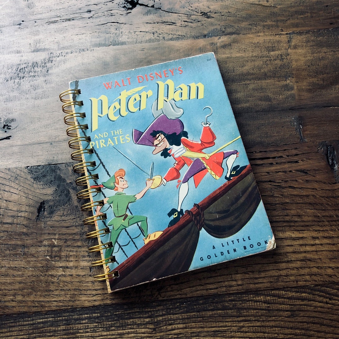 Peter Pan Journal: Sketchbook Made From Vintage 1950s Upcycled Disney ...