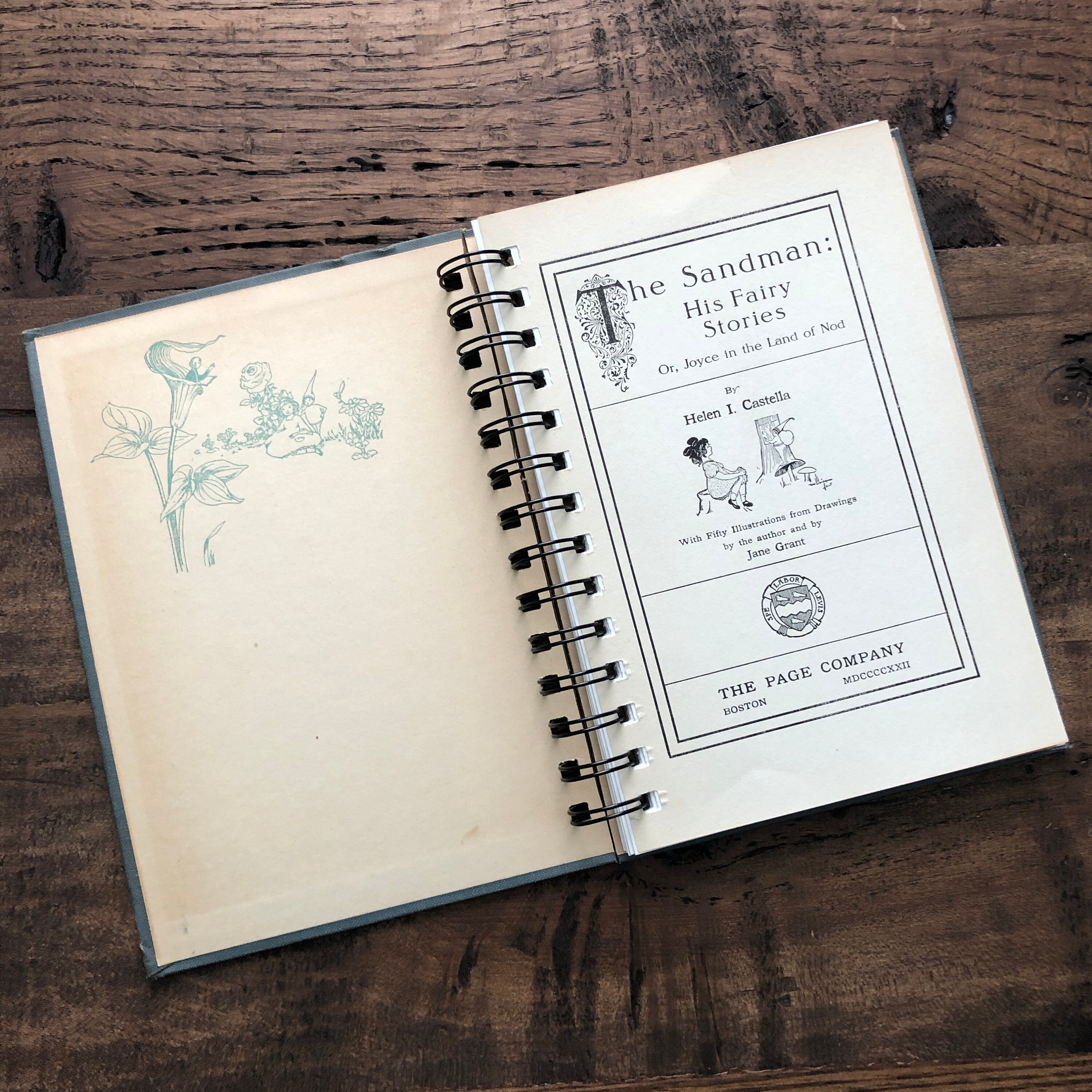 Sandman and His Fairy Stories Vintage 1922 Spiral Bound Book Cover ...