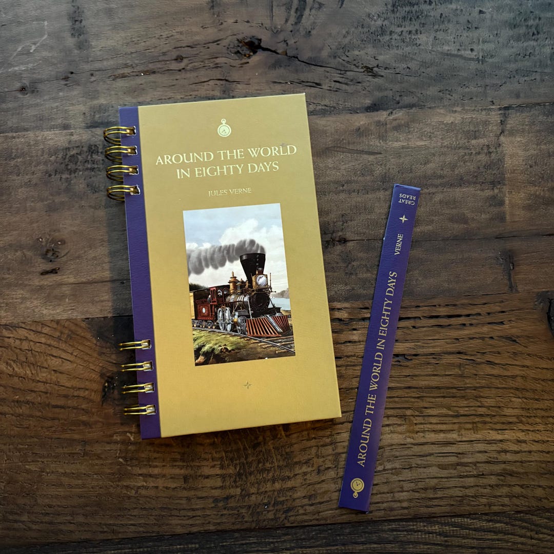 Around the World in 80 Days Journal With Bookmark: Sketchbook Made From ...