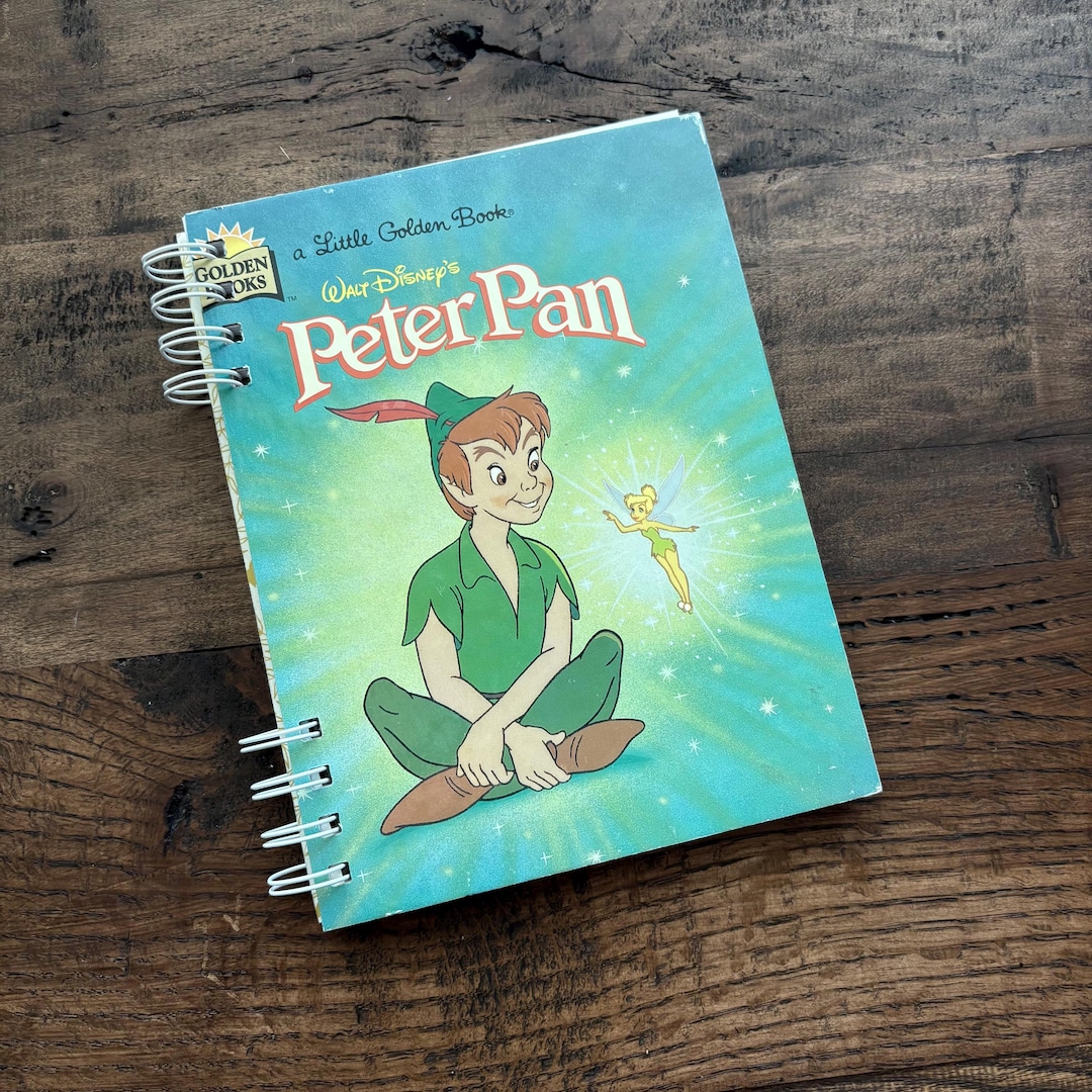 Peter Pan Journal: Sketchbook Made From Vintage 1990s Upcycled Disney ...