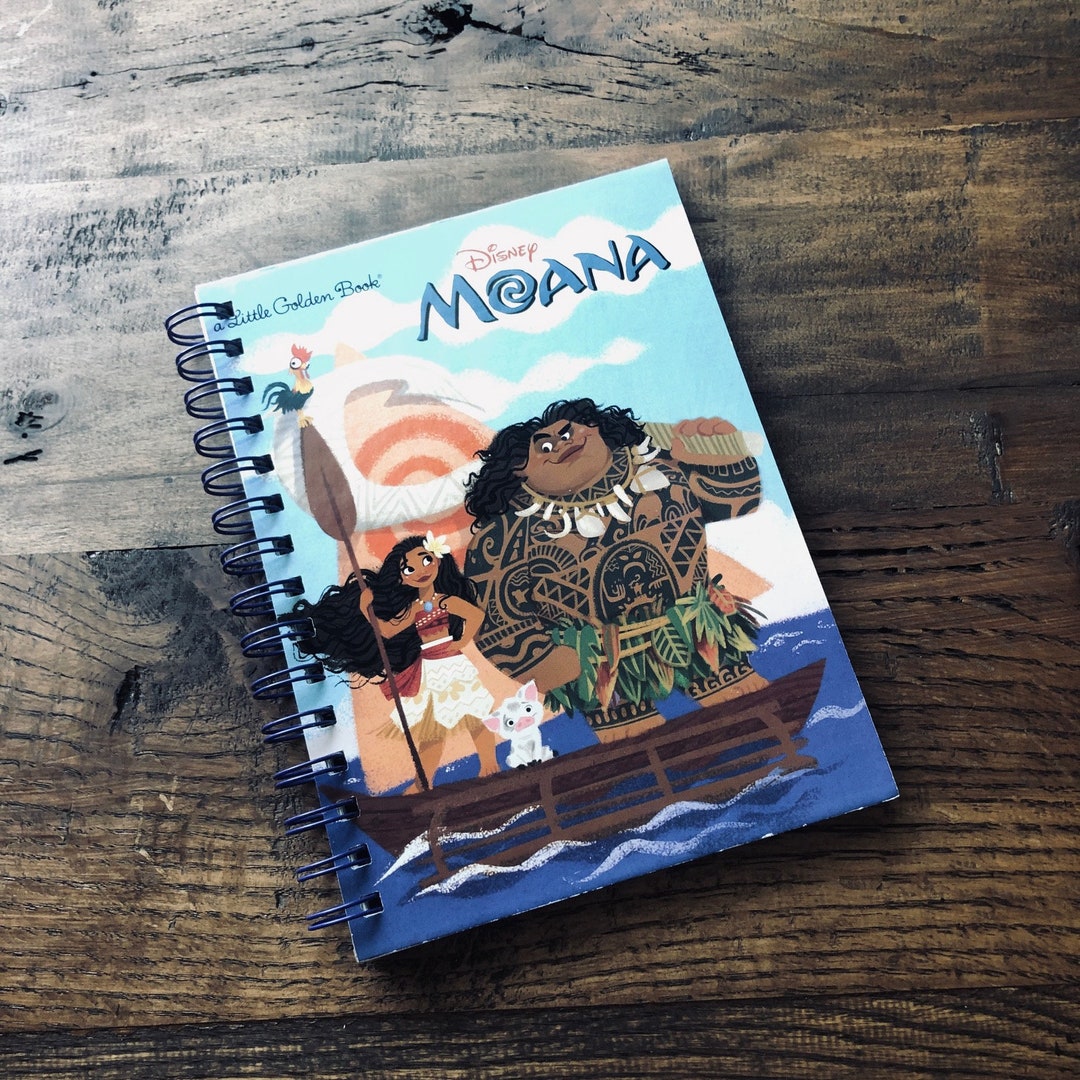 Moana Disney Little Golden Book Spiral Bound Book Cover Journal ...