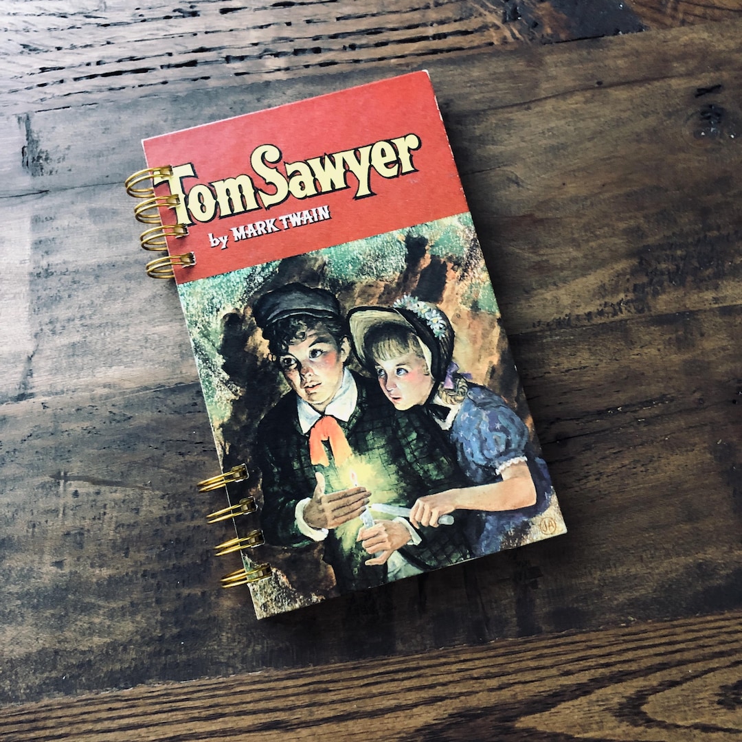 Adventures of Tom Sawyer Vintage 1950s Spiral Bound Book Cover Journal ...