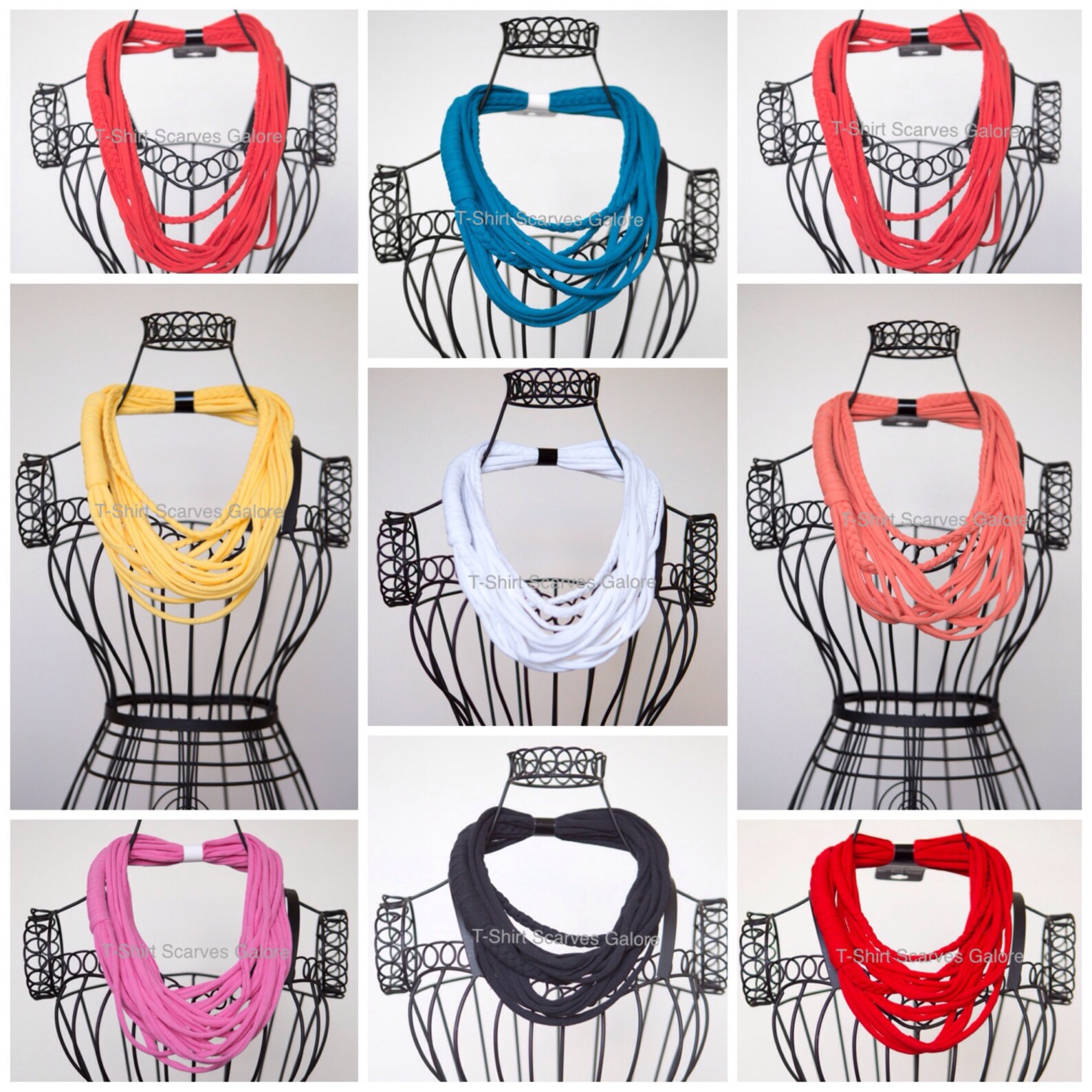 Custom T-shirt Double Infinity Scarf Custom Color - Etsy