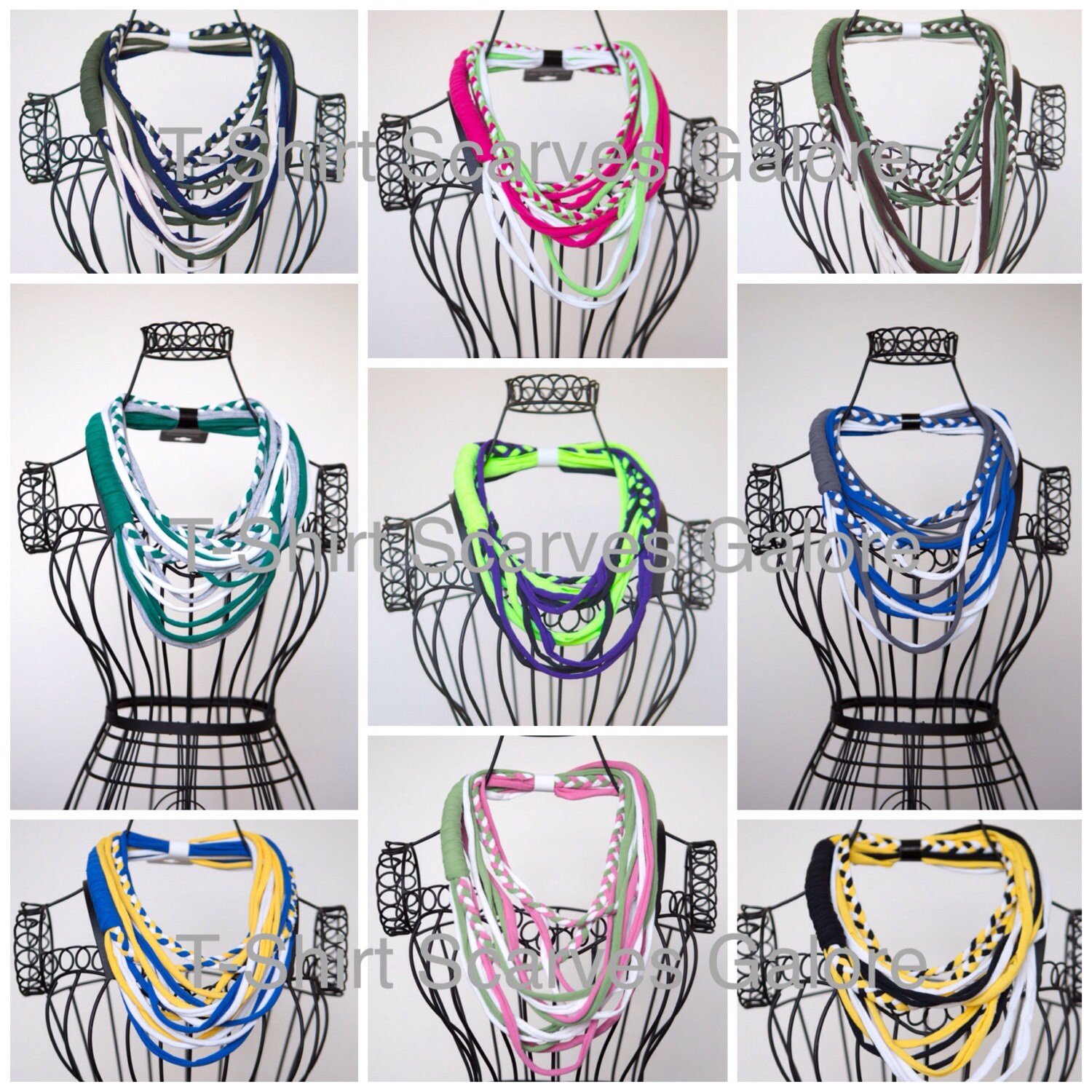 Custom T-shirt Double Infinity Scarf Custom Color - Etsy