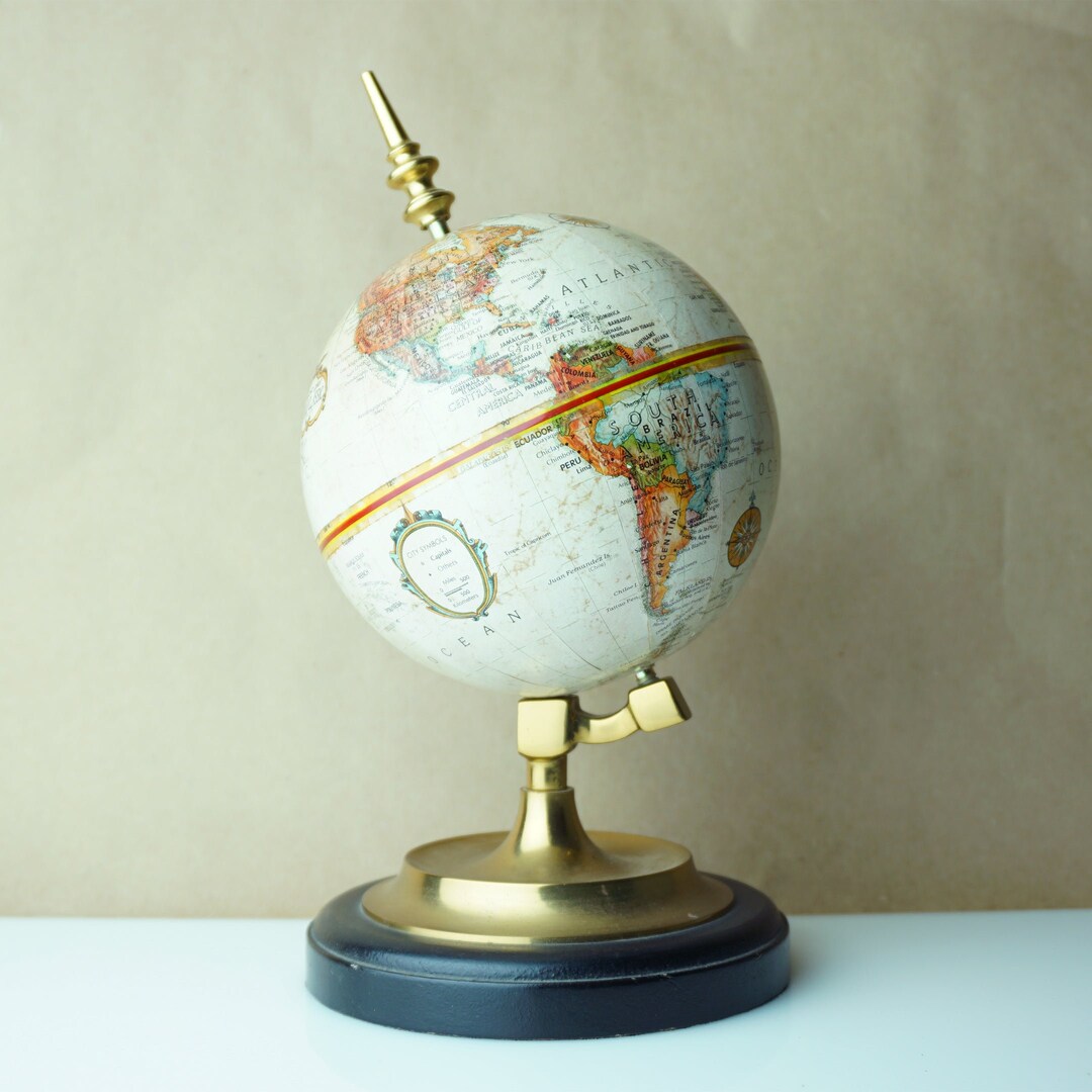 Vintage 9 Replogle World Classic Series Globe. Gold - Etsy