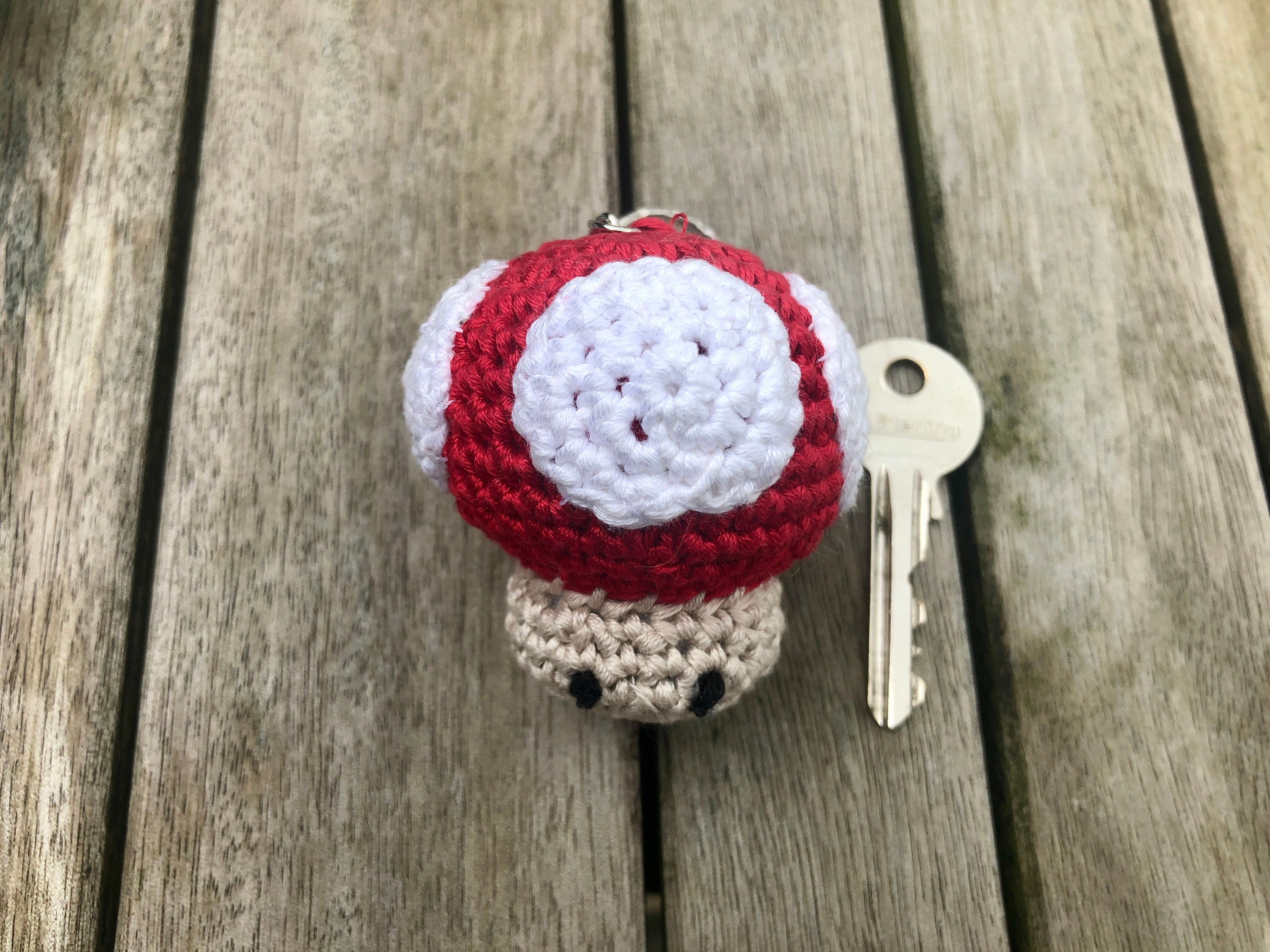 Super Mario Amigurumi Mushroom Key-chain / Bag Charm Choose - Etsy UK